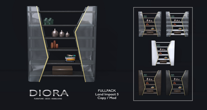 Second Life Marketplace - DIORA Riva Cabinet FullPack