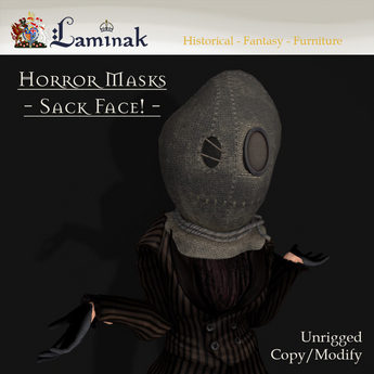 Second Life Marketplace - Laminak - Horror Mask - Sack Face - Halloween