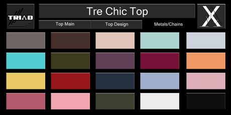 Second Life Marketplace - ~*Triad*~ Tre Chic Top & Pants