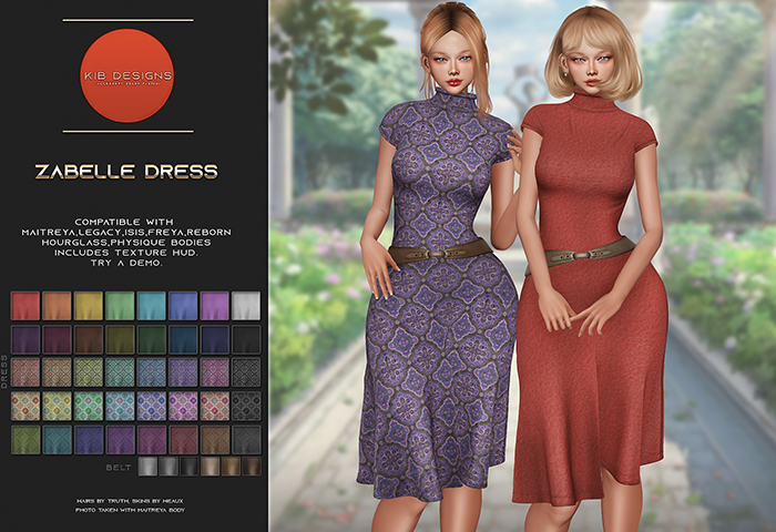 Second Life Marketplace - KiB Designs - Zabelle Dress FATPACK