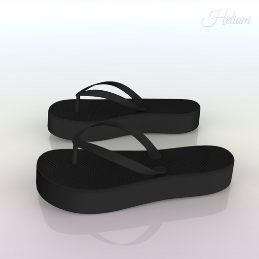 Second Life Marketplace - Black Beach Flip Flops Maitreya Reborn Erika ...
