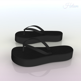 Second Life Marketplace - Black Beach Flip Flops Maitreya Reborn Erika ...