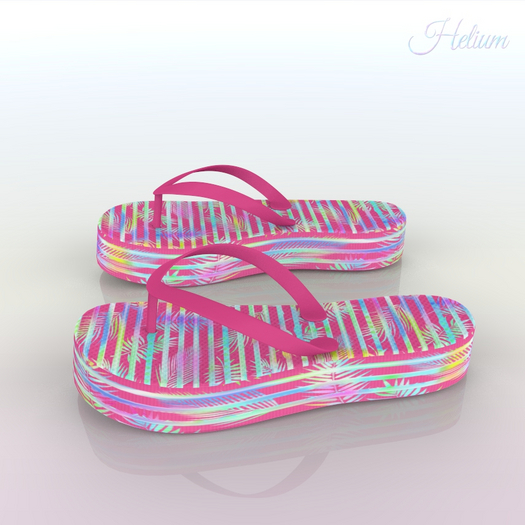 Second Life Marketplace - Neon Beach Flip Flops Maitreya Reborn Erika ...