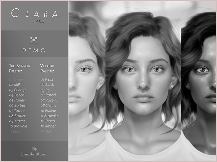 Second Life Marketplace - SKIN, Clara, DEMO (Genus 2.0)