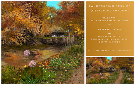 Second Life Marketplace - [F] Prefab Landscape 2 - Daffodil Lane (AUTUMN)