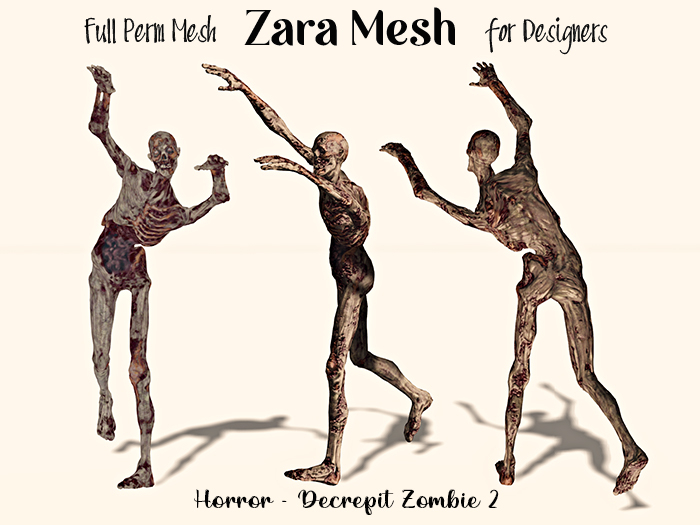 Second Life Marketplace - ZM - Horror - Decrepit Zombie 2 FULL PERM MESH