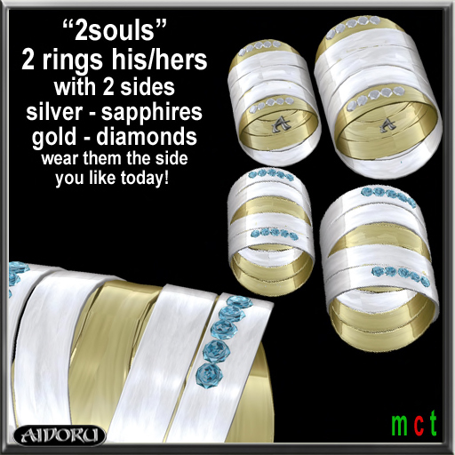 Second Life Marketplace - AIDORU 2souls rings his/hers