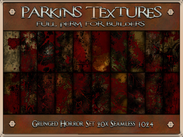 Second Life Marketplace - Parkins Textures - Grunged Horror Set - 20x ...