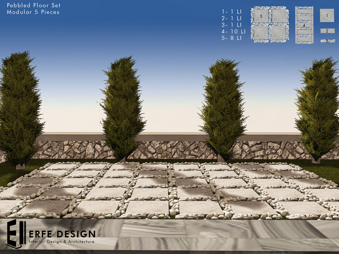 Second Life Marketplace - Pebble floor SET ! [Erfe Design] PACK
