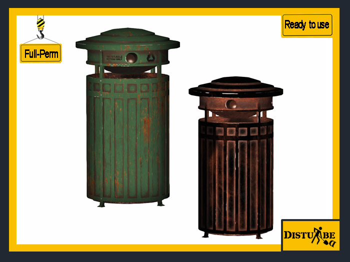 Second Life Marketplace - ::DisturbeD:: Vintage Street Garbage Bin ...