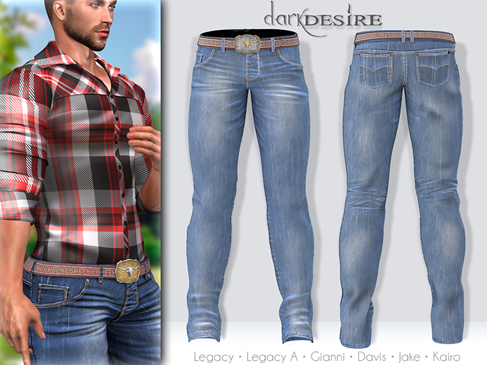 Second Life Marketplace - [[dD]] Trevino Jeans - 01 Icy Blue - Mexican ...