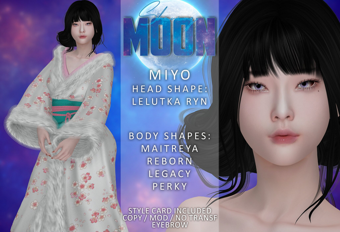 Second Life Marketplace - Shining Moon - Miyo SHAPE - Lelutka RYN