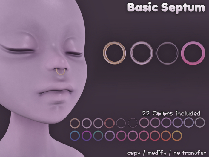 Second Life Marketplace - [WAIFU] Basic Septum