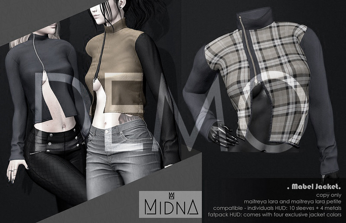 Second Life Marketplace - MIDNA - Mabel Jacket *DEMO*