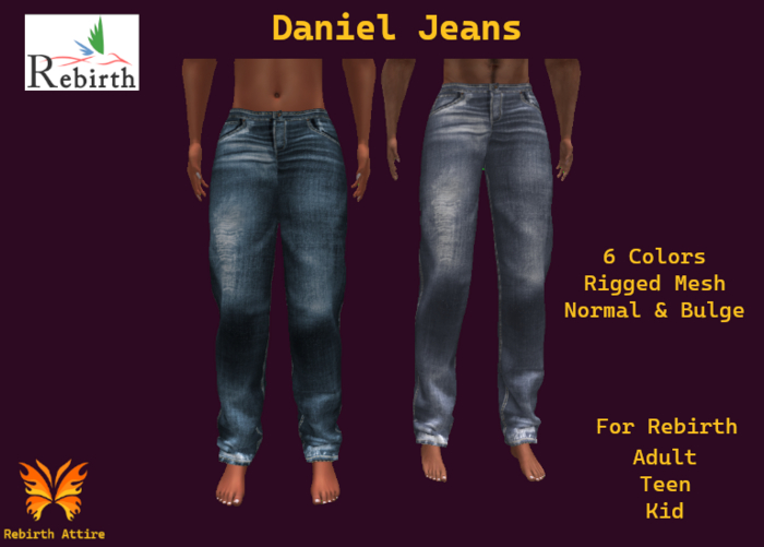 Second Life Marketplace - * Rebirth * Attire * Daniel Jeans for Eden Body