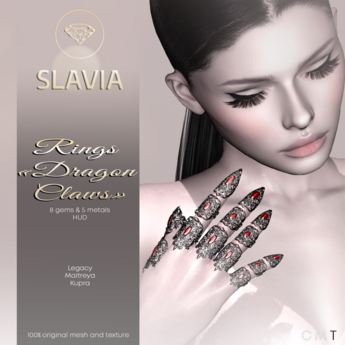 Second Life Marketplace - Slavia - DRAGON CLAWS Rings