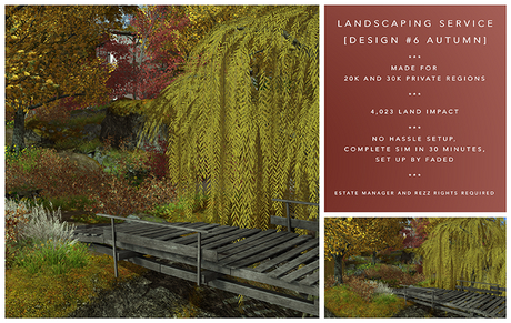 Second Life Marketplace - [F] Prefab Landscape 6 - Maple Hills (AUTUMN)