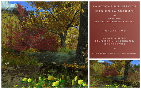 Second Life Marketplace - [F] Prefab Landscape 6 - Maple Hills (AUTUMN)