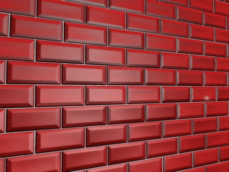 Second Life Marketplace - 3D TEXURE materials RED Subway wall tile ...
