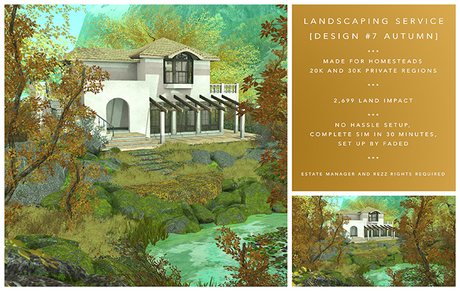 Second Life Marketplace - [F] Prefab Landscape 7 - Mossy Mountains (AUTUMN)