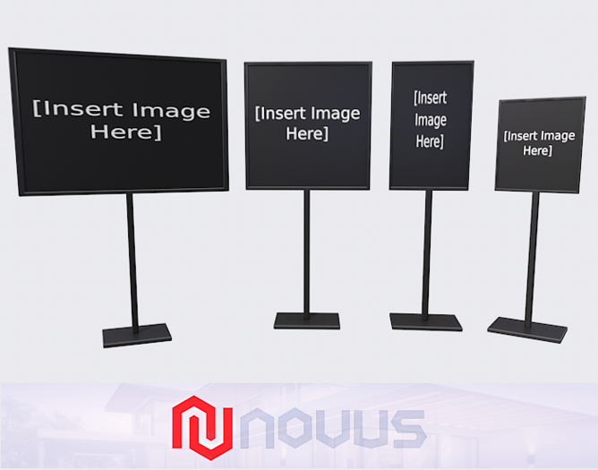 Second Life Marketplace - Mesh Ad Boards - Dark Grey