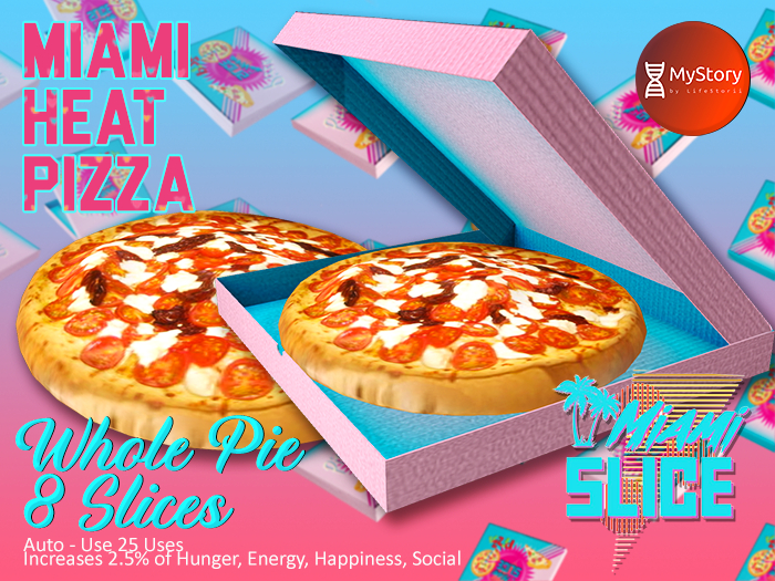 Second Life Marketplace - MyStory Miami Heat Pizza