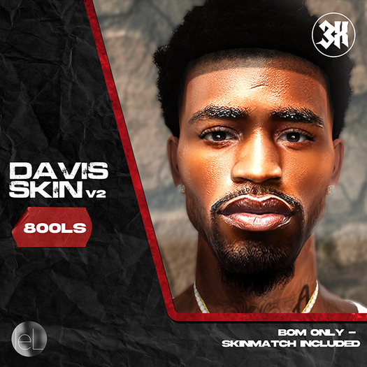 Second Life Marketplace - 3x Davis Skin v2 Bom/Evo