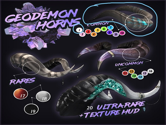 Second Life Marketplace - ::Static:: Geodemon Horns - 01