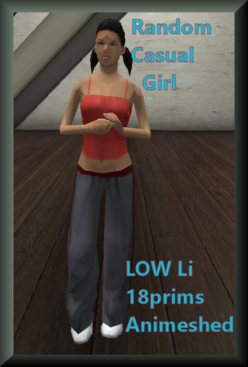 Second Life Marketplace - FP Random Casual Girl 1 female mesh avatar low Li