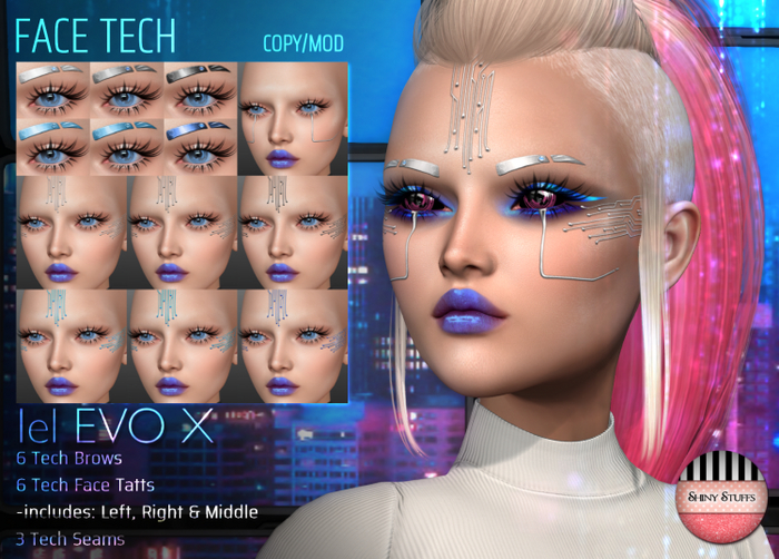 Second Life Marketplace - ~Shiny Stuffs~ Lelutka EvoX Face Tech