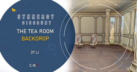 Second Life Marketplace - SYNNERGY DISCOUNT// The Tea Room [Add to unpack]