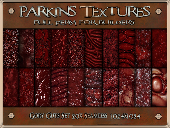 Second Life Marketplace - Parkins Textures - Gory Guts Set - 20x Full ...
