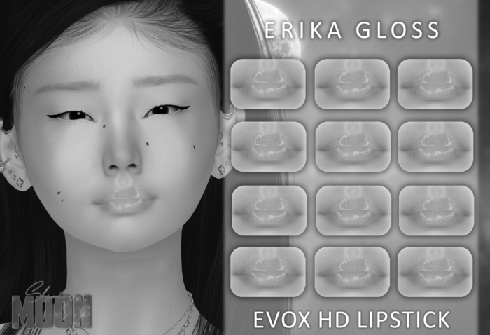 Second Life Marketplace - DEMO Shining Moon - ERIKA GLOSS Lipstick ...