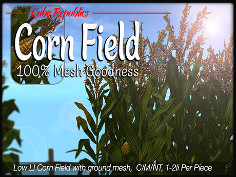 Second Life Marketplace - Corn Field, dense plants, maize, ready to ...