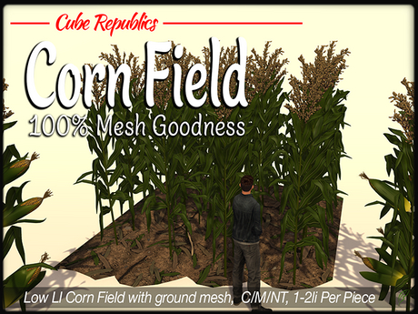 Second Life Marketplace - Corn Field, dense plants, maize, ready to ...