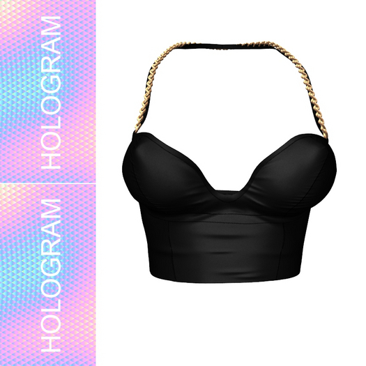Second Life Marketplace - Black Chain Top REBORN JUICY