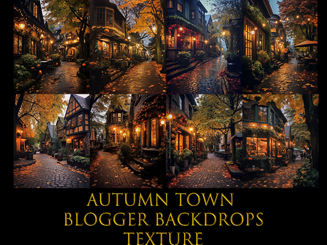 Second Life Marketplace - SATO - Autumn Town Blogger backdrop Textures
