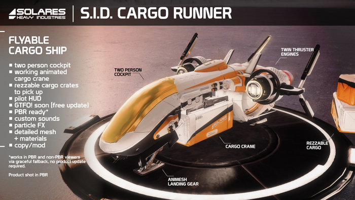 Second Life Marketplace - solares >> S.I.D. Cargo Runner