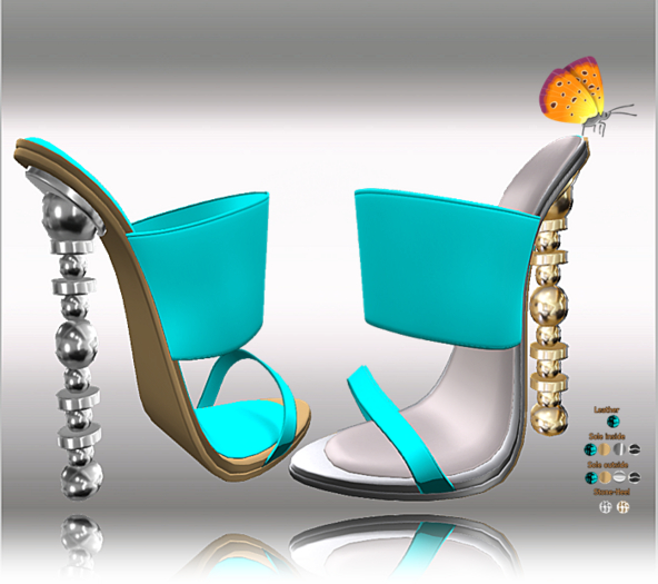 Second Life Marketplace - High Strappy Sandals with Jeweled Heels 10x ...