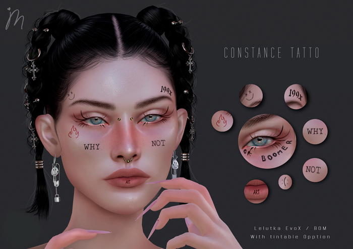 Second Life Marketplace - MAENA / CONSTANCE TATTOO -LeL EvoX (BOM)