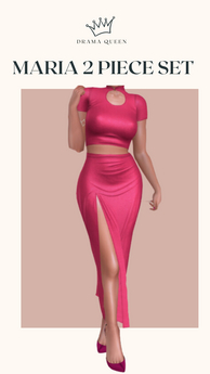 Second Life Marketplace - DRAMA QUEEN Maria Set - Fuschia (ADD)