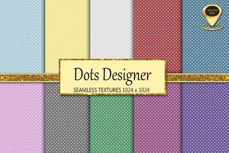 Second Life Marketplace - Creative Idol Dots Designer 10 Fabric ...