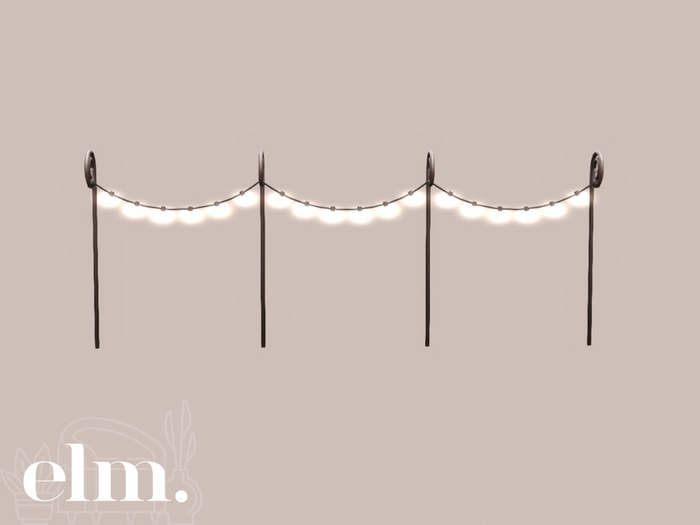 Second Life Marketplace - Elm. Fiona Garden String Light//Iron