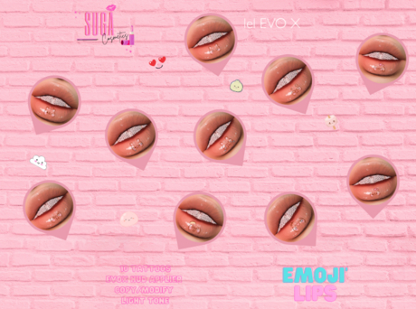 Second Life Marketplace - EMOJI LIP TATTOOS