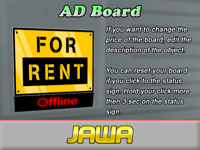 Second Life Marketplace - *JaWa* AD Board 3.4