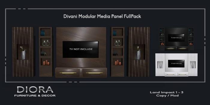 Second Life Marketplace - DIORA Divani Modular Panel FullPack