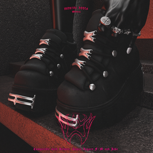 Second Life Marketplace - Wuhein - Monroe Boots [black]