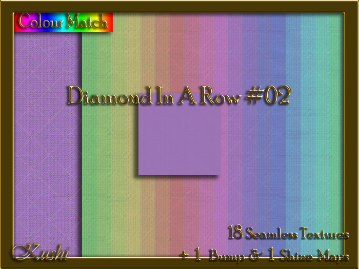 Second Life Marketplace - Diamond In A Row #02 Solid Seamless Texture Pack