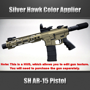 Second Life Marketplace - SH RP Prop Gun - AR-15 Pistol (Female Version)
