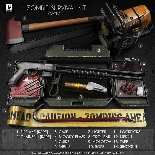 Second Life Marketplace - 14. :BAMSE: Zombie Survival Kit - Shotgun